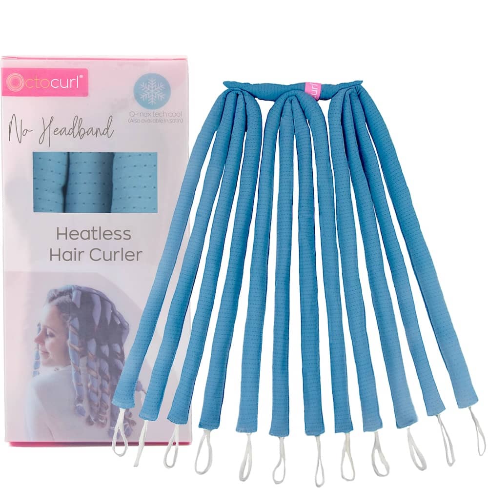 NO HEADBAND OCTOCURL - Q-Max Cool Fabric - Soft Hair Curlers – Octocurl ...