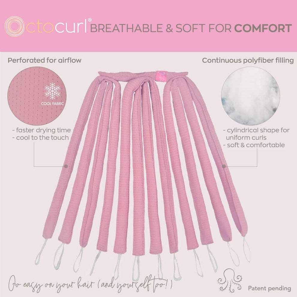 NO HEADBAND OCTOCURL - Q-Max Cool Fabric - Soft Hair Curlers – Octocurl ...
