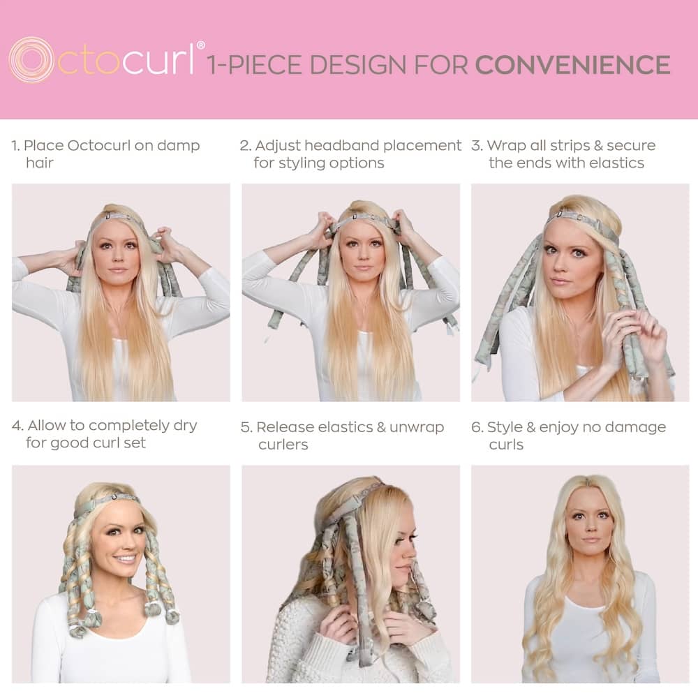 ORIGINAL OCTOCURL - COTTON POPLIN - Heatless Curler Headband – Octocurl ...